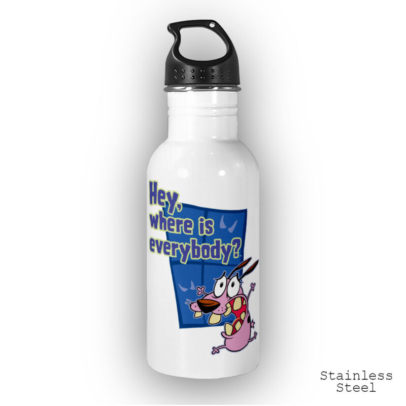 Courage the cowardly dog Water Bottle – Desi Urban